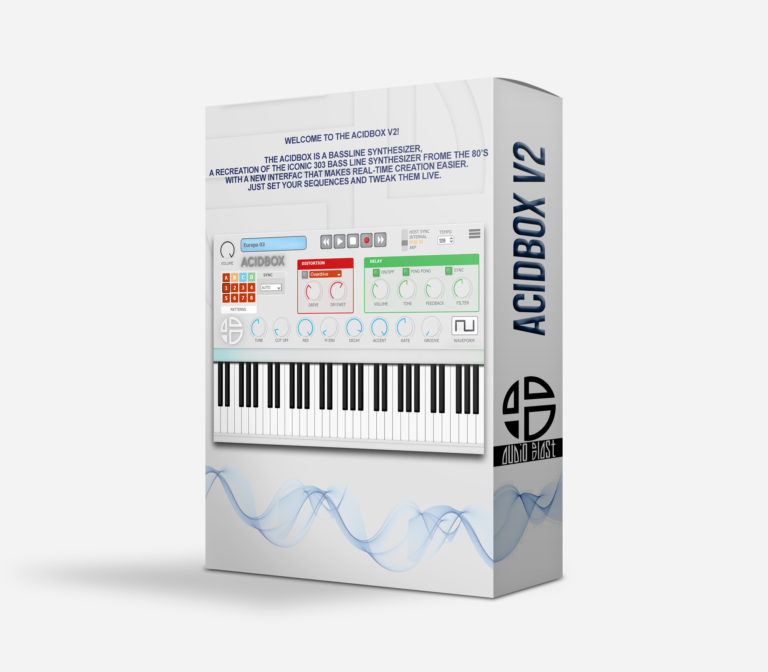 AcidBox V2, 303 VST Bass Line Synthesizer, VST2, VST3, AU, AAX, NKS
