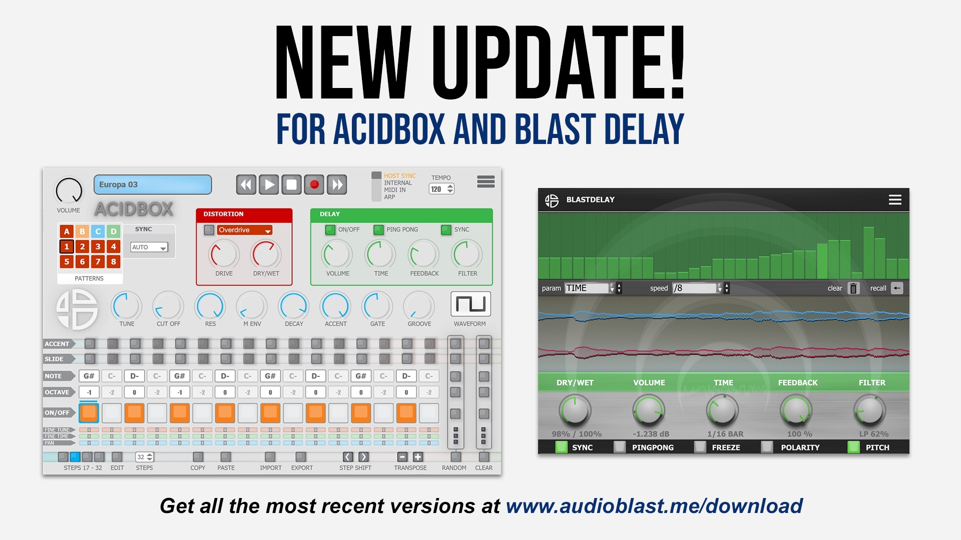 New update available for AcidBox and Blast Delay - Audio Blast